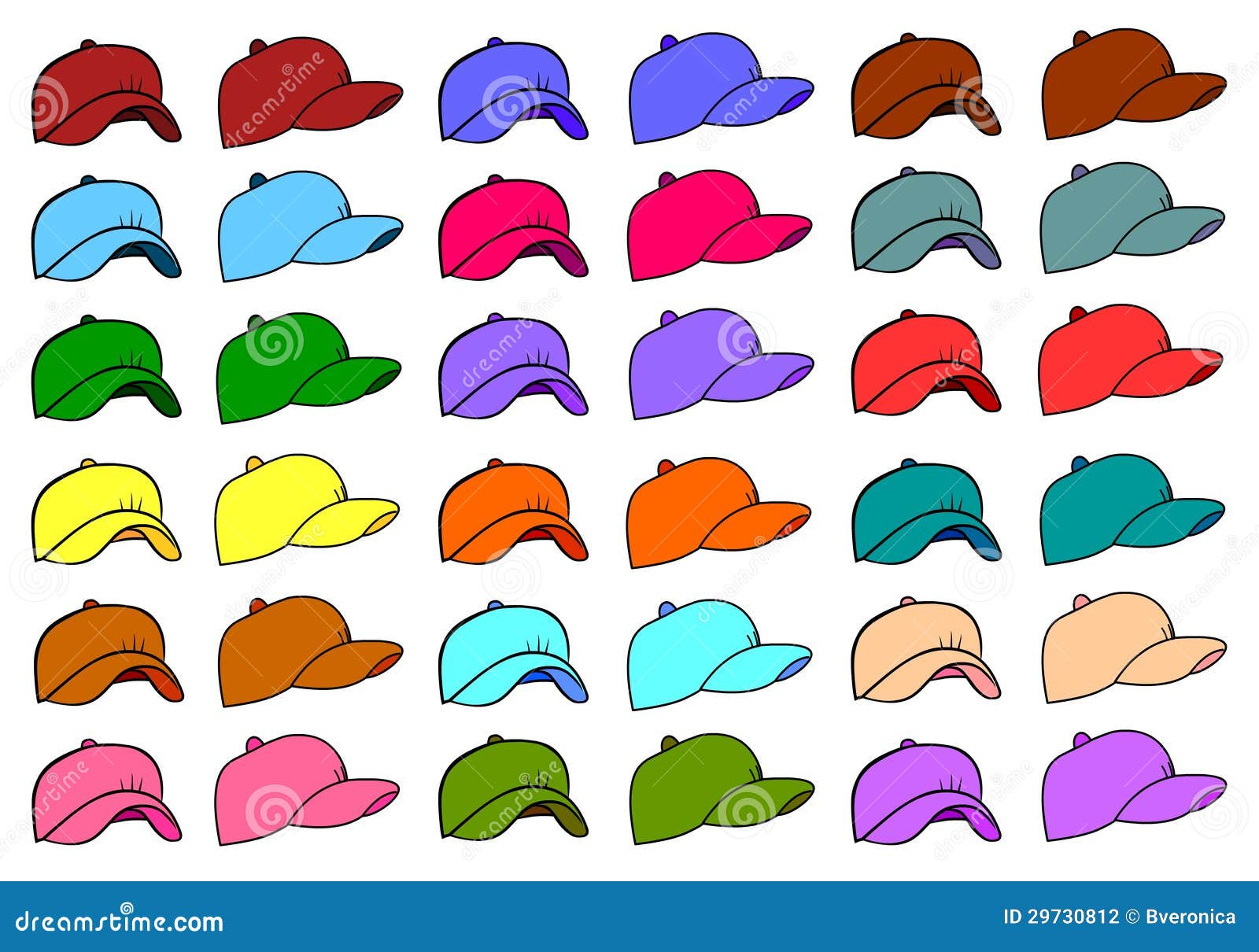 Sports caps stock vector. Illustration of casual, cotton - 29730812