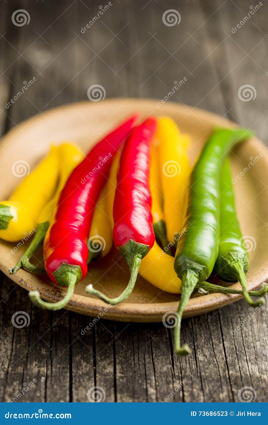 Different Colors Chilli Peppers. Stock Image - Image of mexico, cooking ...