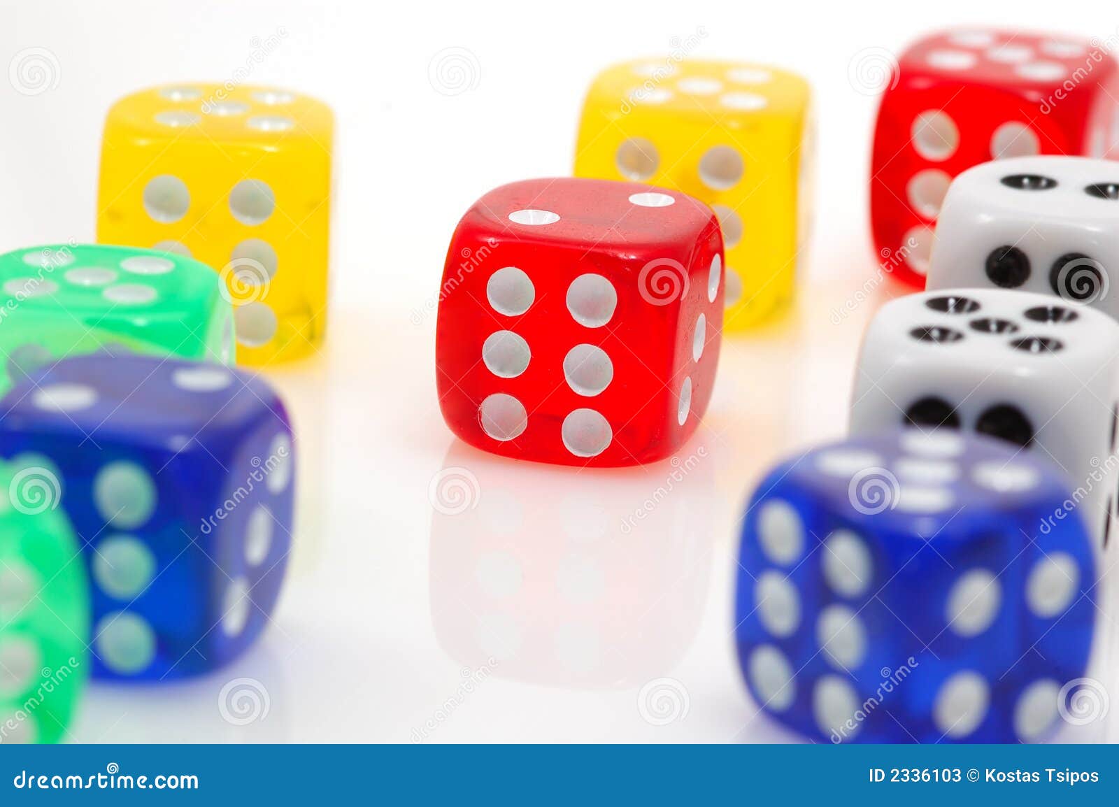 Different Colors Of Dices Stock Photos - Image: 2336103
