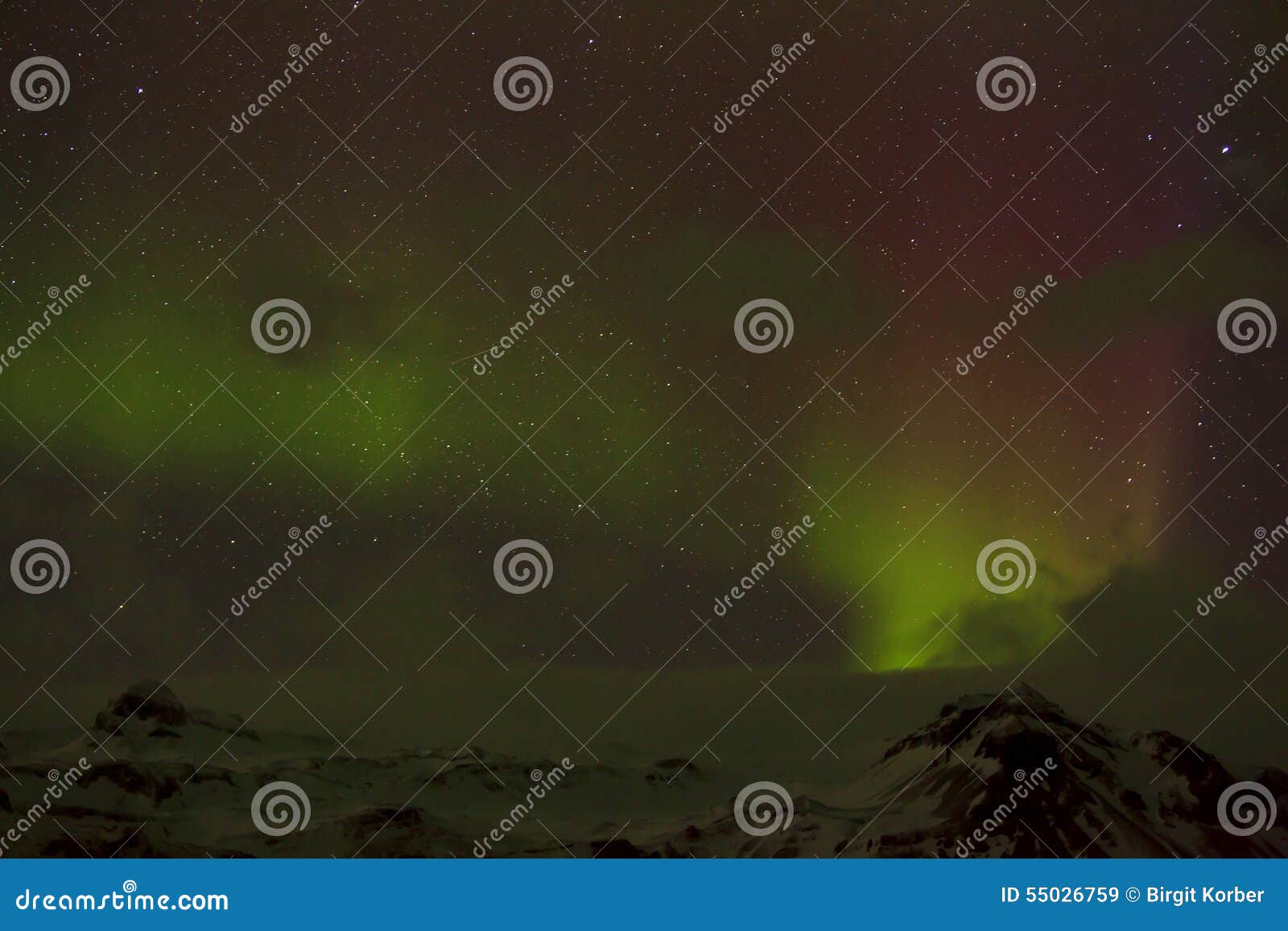 Different Colors of Northern Lights in Iceland Stock Image - Image of ...