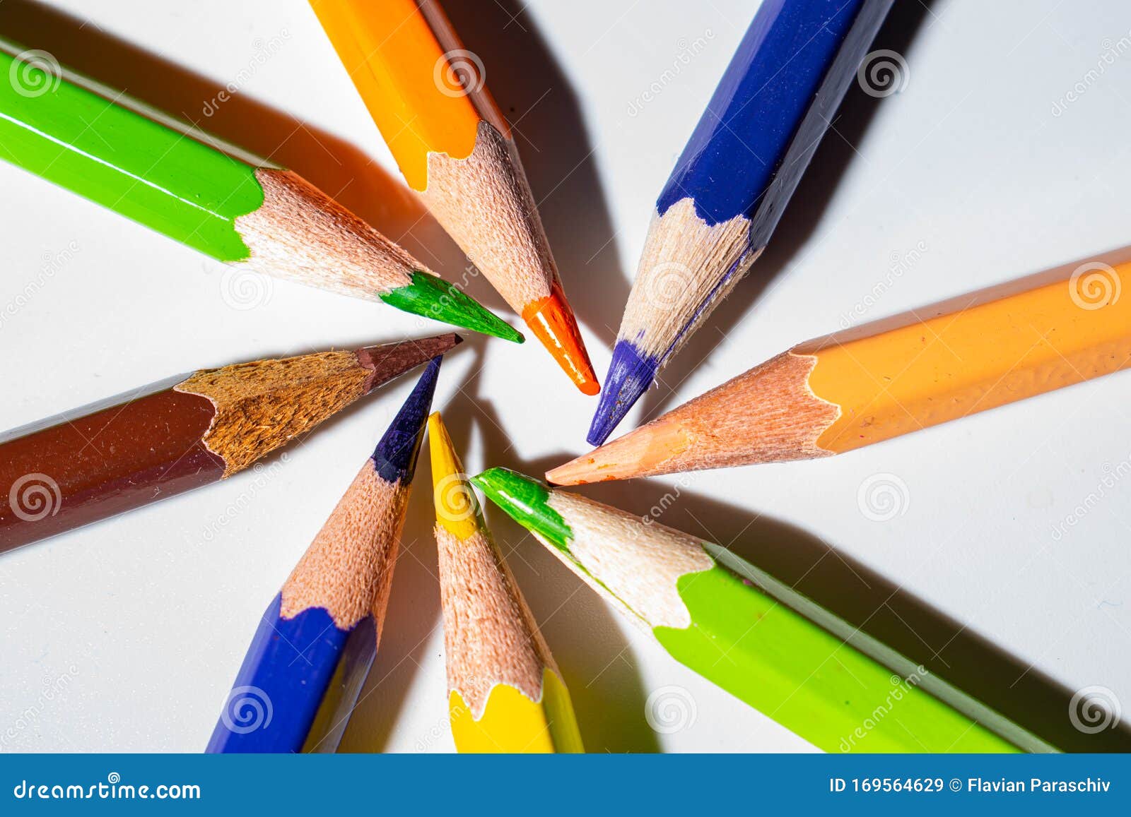Different Colors of Pencils, in a Pattern Stock Image - Image of ...