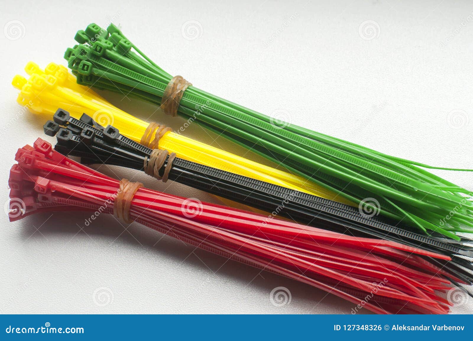 Different Colors of Plastic Nylon Cable Ties Stock Photo - Image of ...