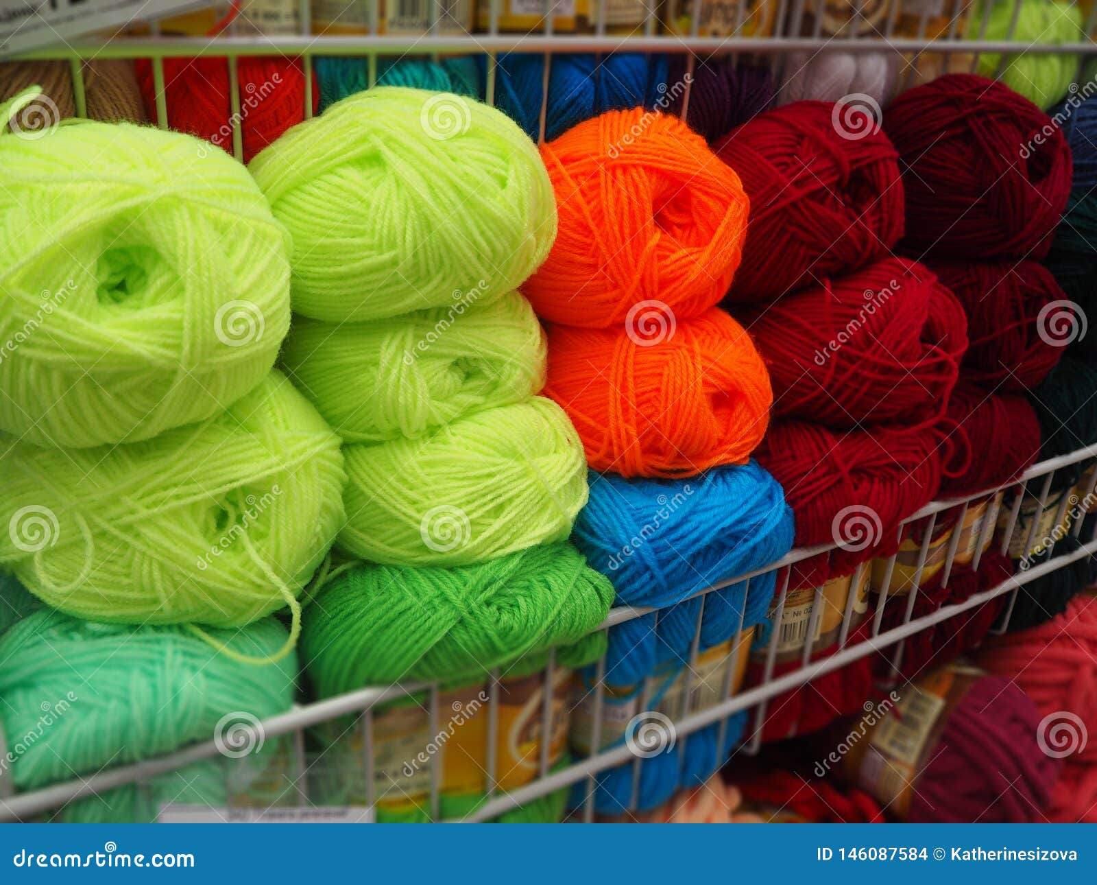 Different Colors Yarn, Multicolored Threads Stock Photo - Image of ...