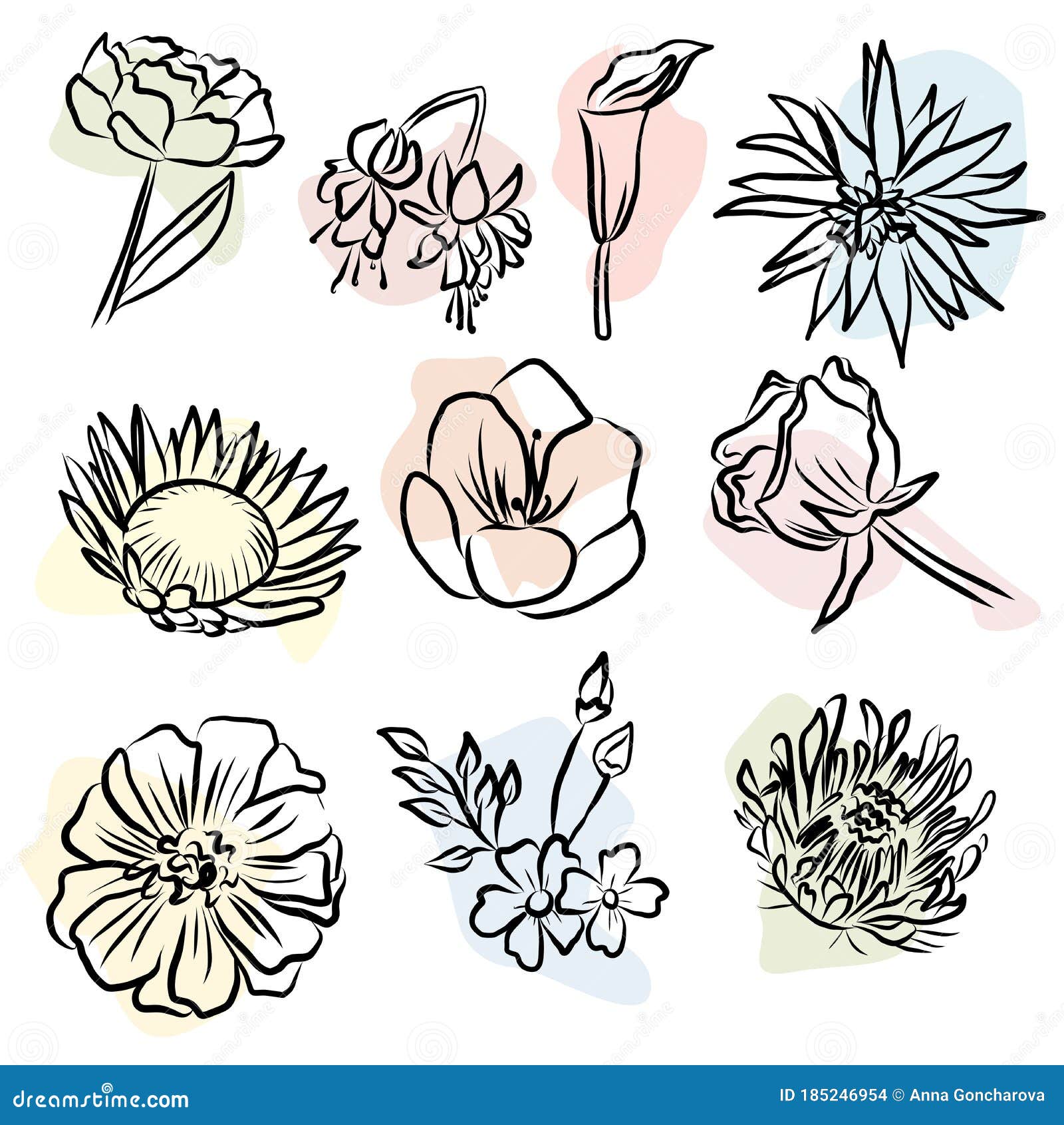 Different Colors Set of Ten Vector Image Stock Vector - Illustration of ...