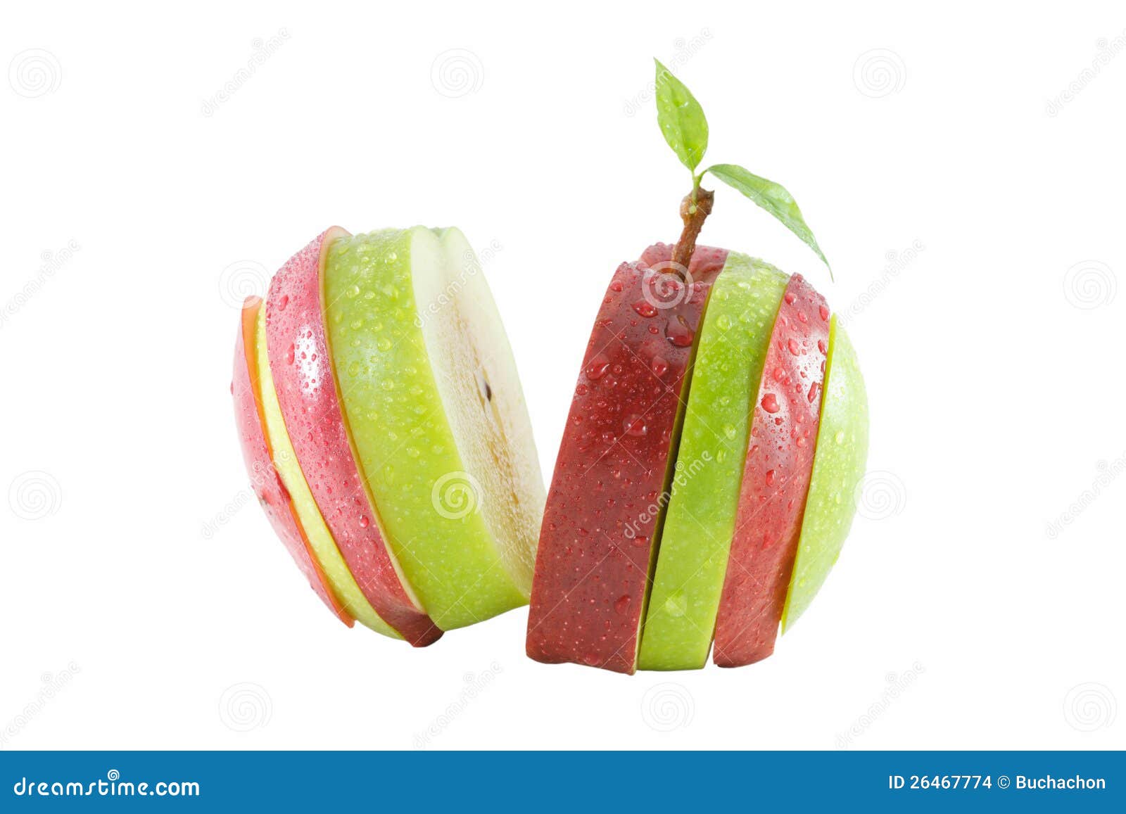 Different Colors Sliced Apple Stock Photo - Image of close, food: 26467774