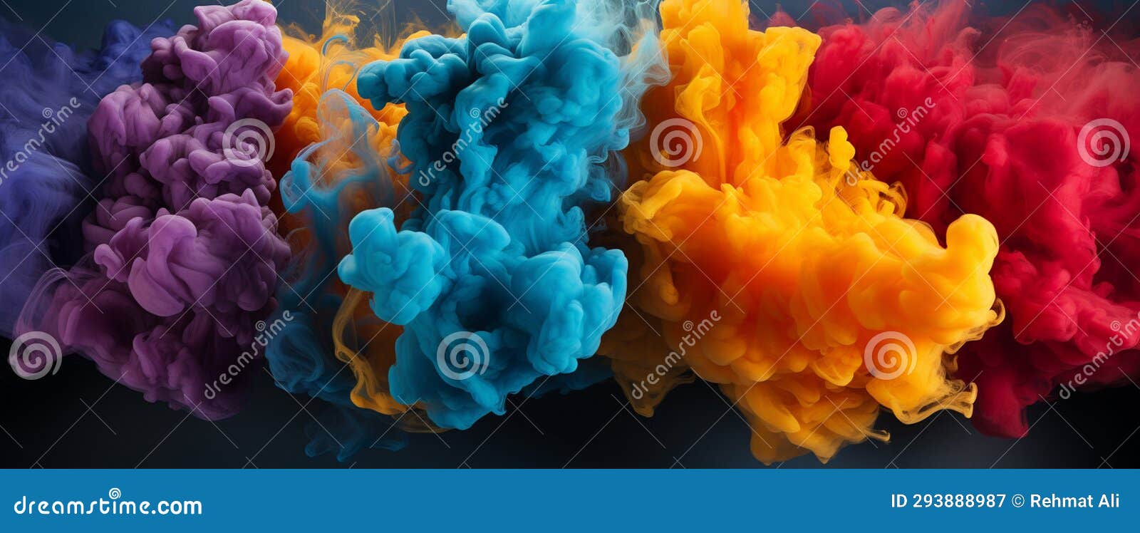 Different Colors Smoke Falling from the Mountain Interior Spectrum ...