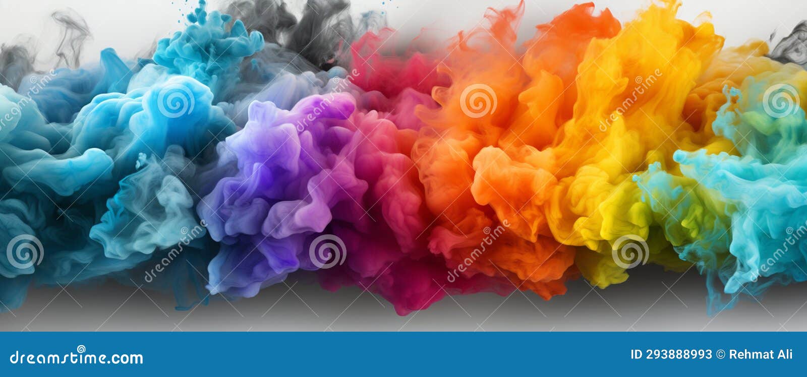 Different Colors Smoke Falling from the Mountain Interior Spectrum ...