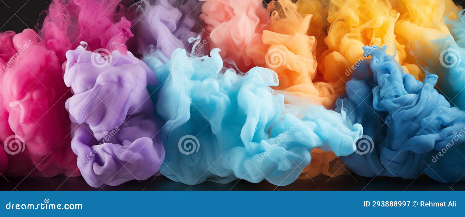 Different Colors Smoke Falling from the Mountain Interior Spectrum ...