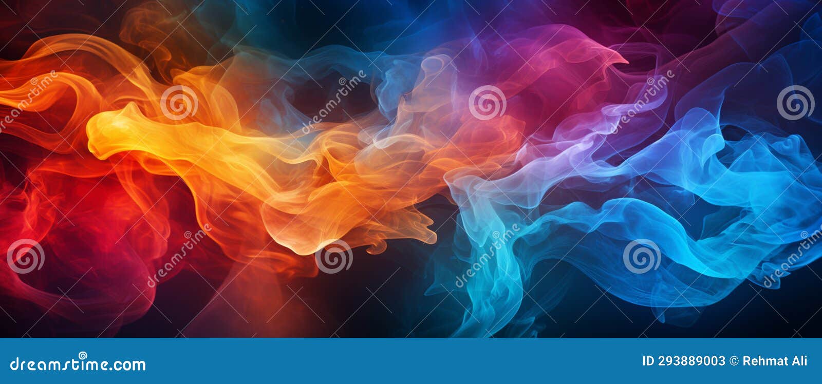 Different Colors Smoke Falling from the Mountain Interior Spectrum ...