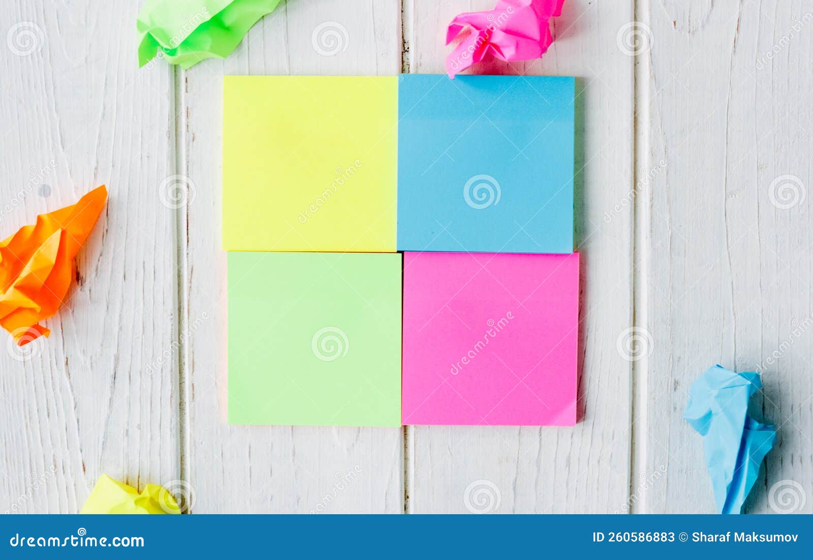 Different Colors Stickers for Notes with Copy Space Stock Image - Image ...