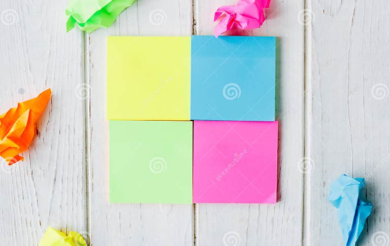 Different Colors Stickers for Notes with Copy Space Stock Image - Image ...