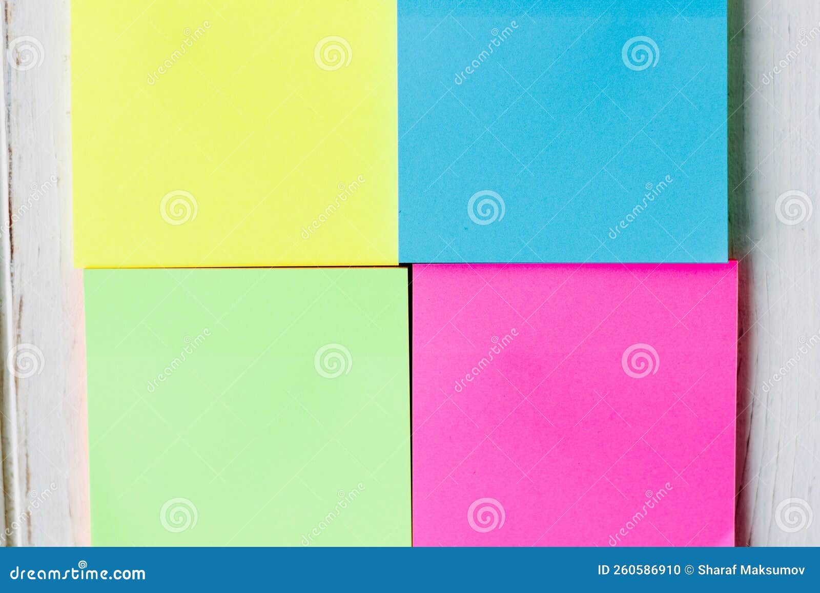 Different Colors Stickers for Notes with Copy Space Stock Photo - Image ...