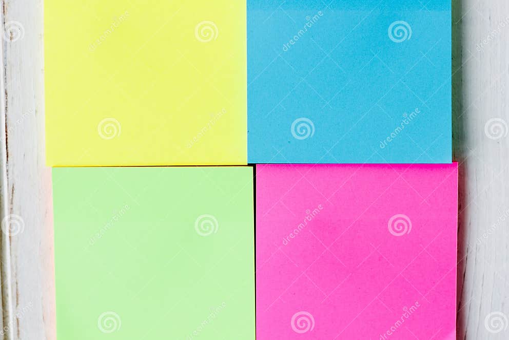 Different Colors Stickers for Notes with Copy Space Stock Photo - Image ...