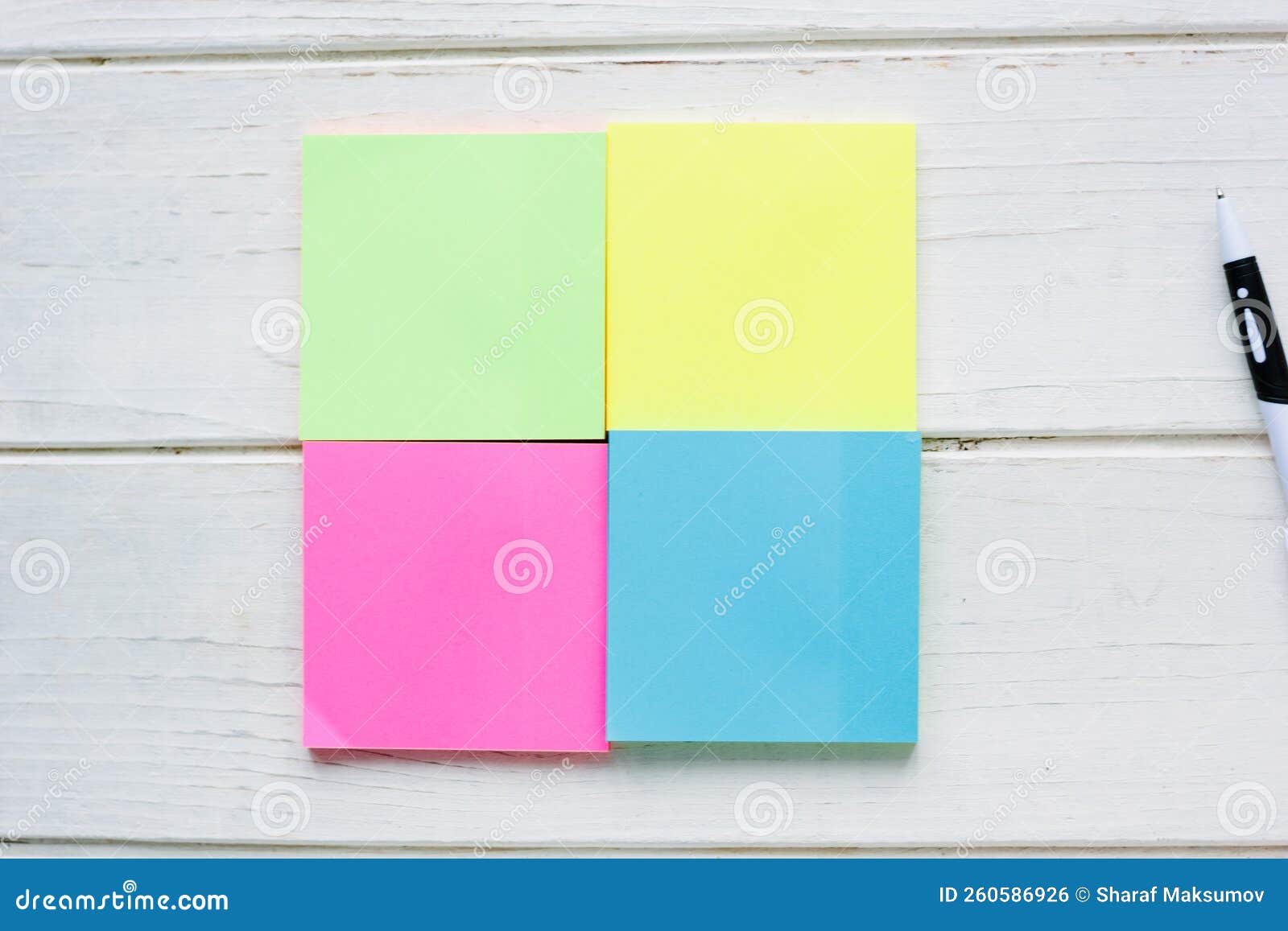 Different Colors Stickers for Notes with Copy Space Stock Photo - Image ...