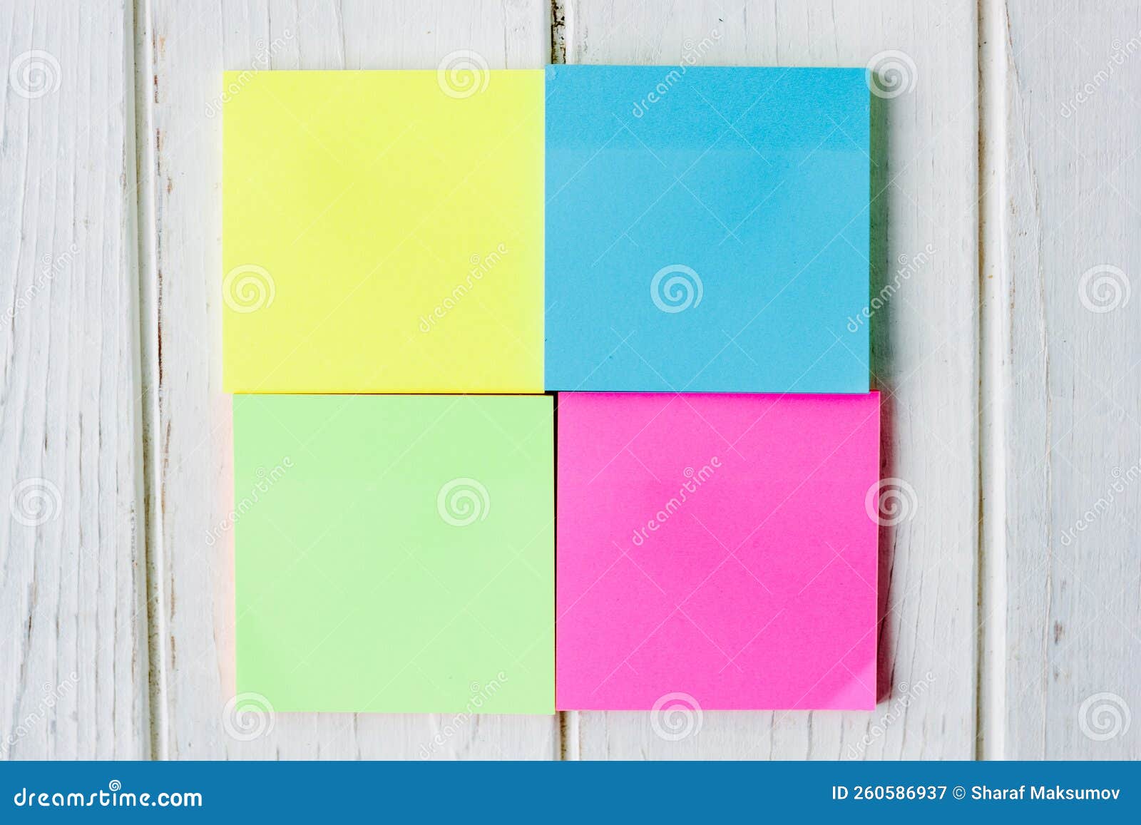 Different Colors Stickers for Notes with Copy Space Stock Image - Image ...