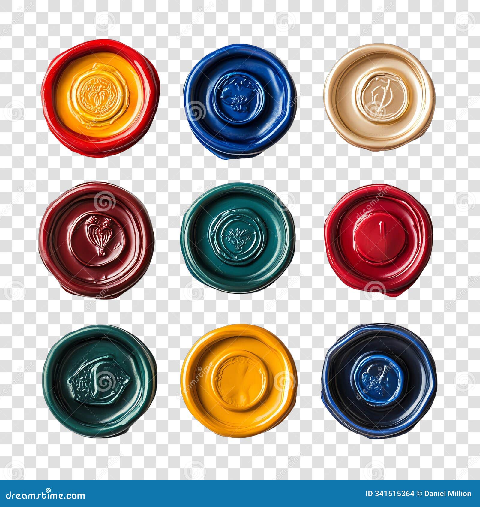 Different Colors Wax Seal Set Stock Illustration - Illustration of ...