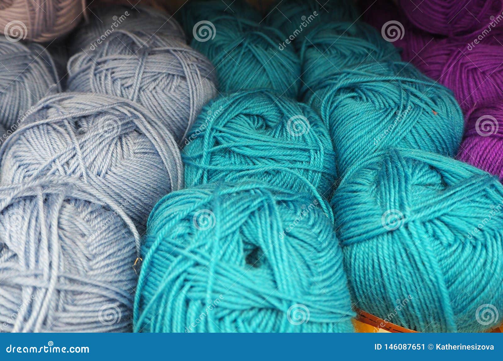 Different Colors Yarn, Multicolored Stock Image - Image of material ...
