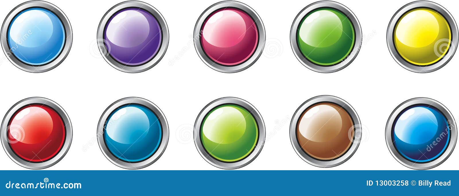 Different Colour Buttons 2 stock vector. Illustration of multi - 13003258