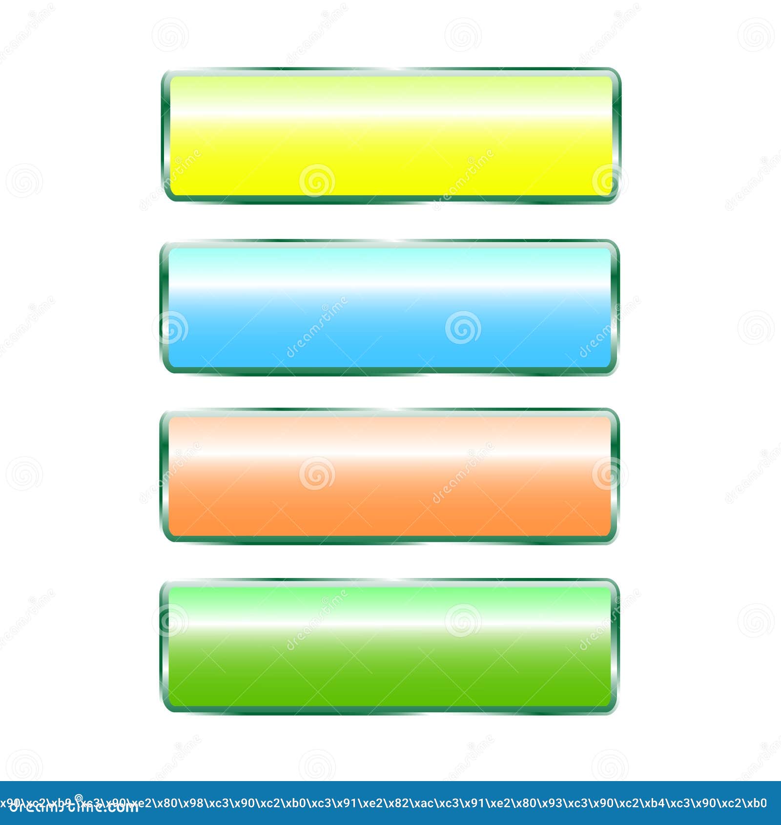 Different Colour Buttons with Special Design Stock Vector ...