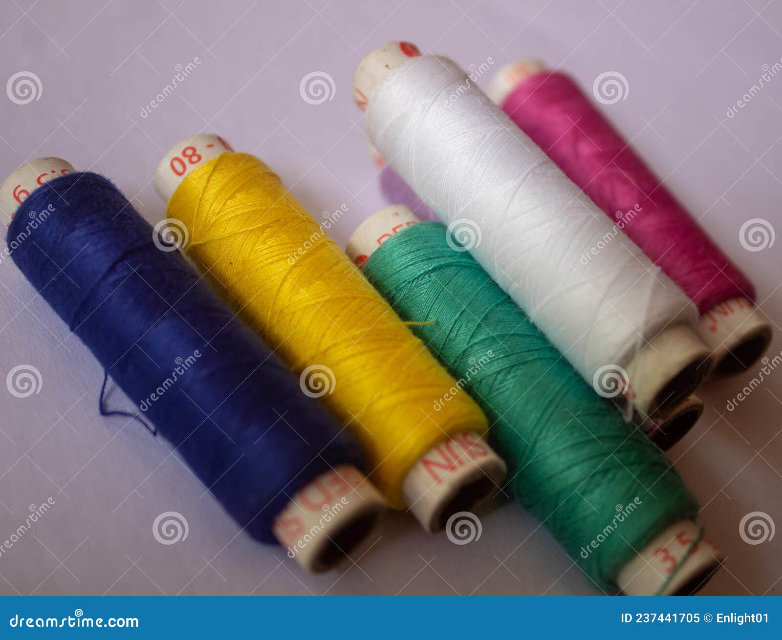 Threads stock image. Image of spool, yellow, threads - 237441705