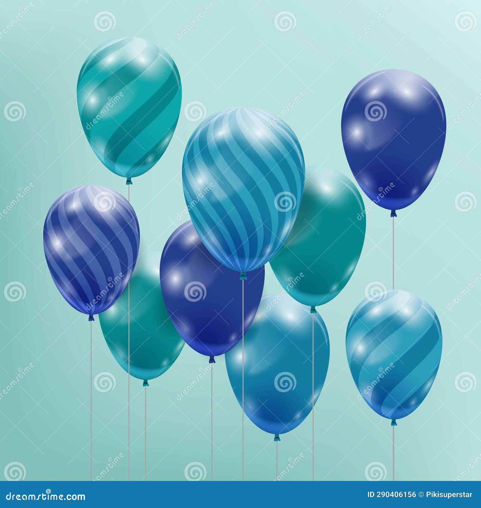 Different Colourful Realistic Balloons Vector Design Illustration Stock ...