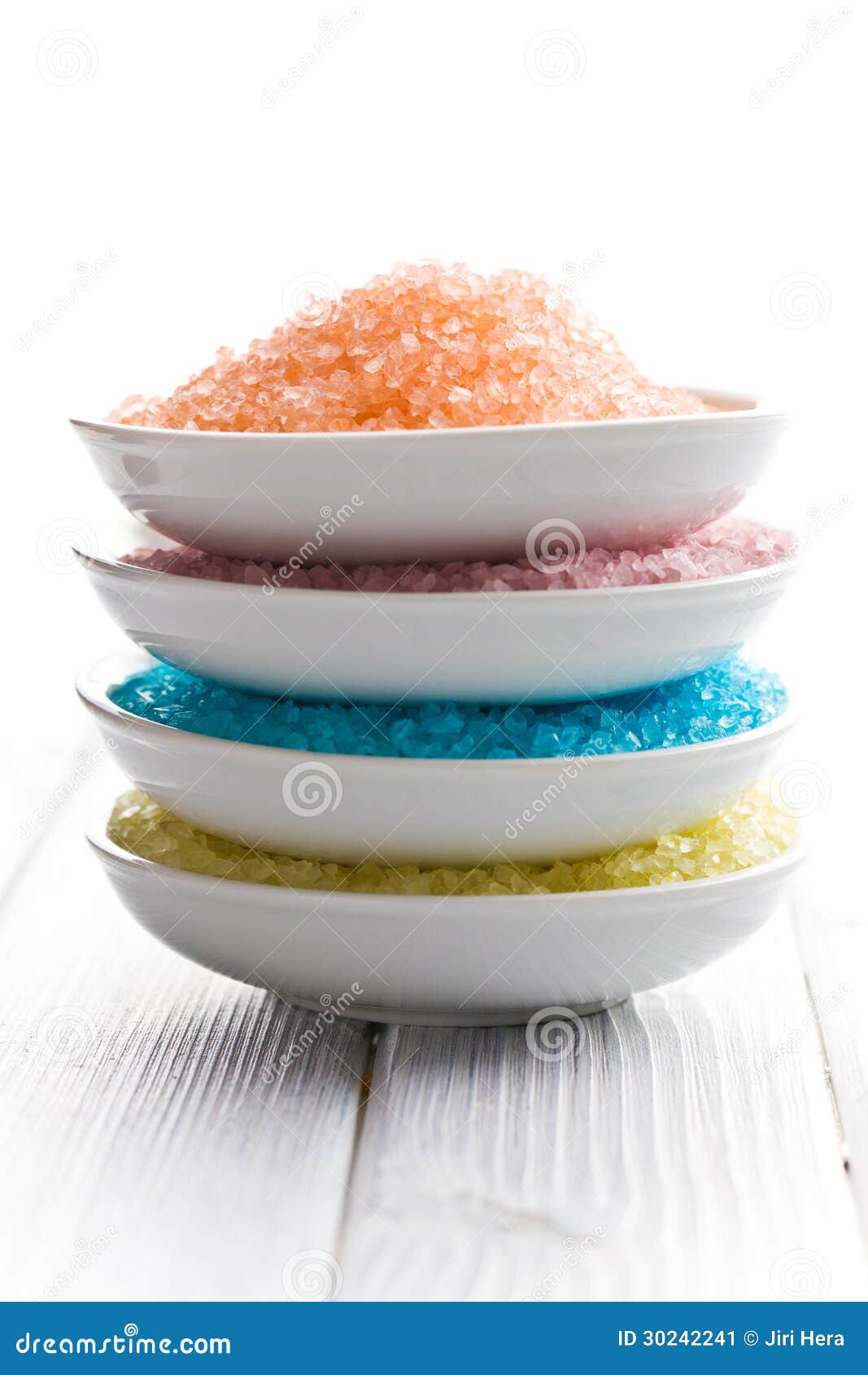 Different Colours of Bath Salt Stock Image - Image of harmony, salt ...