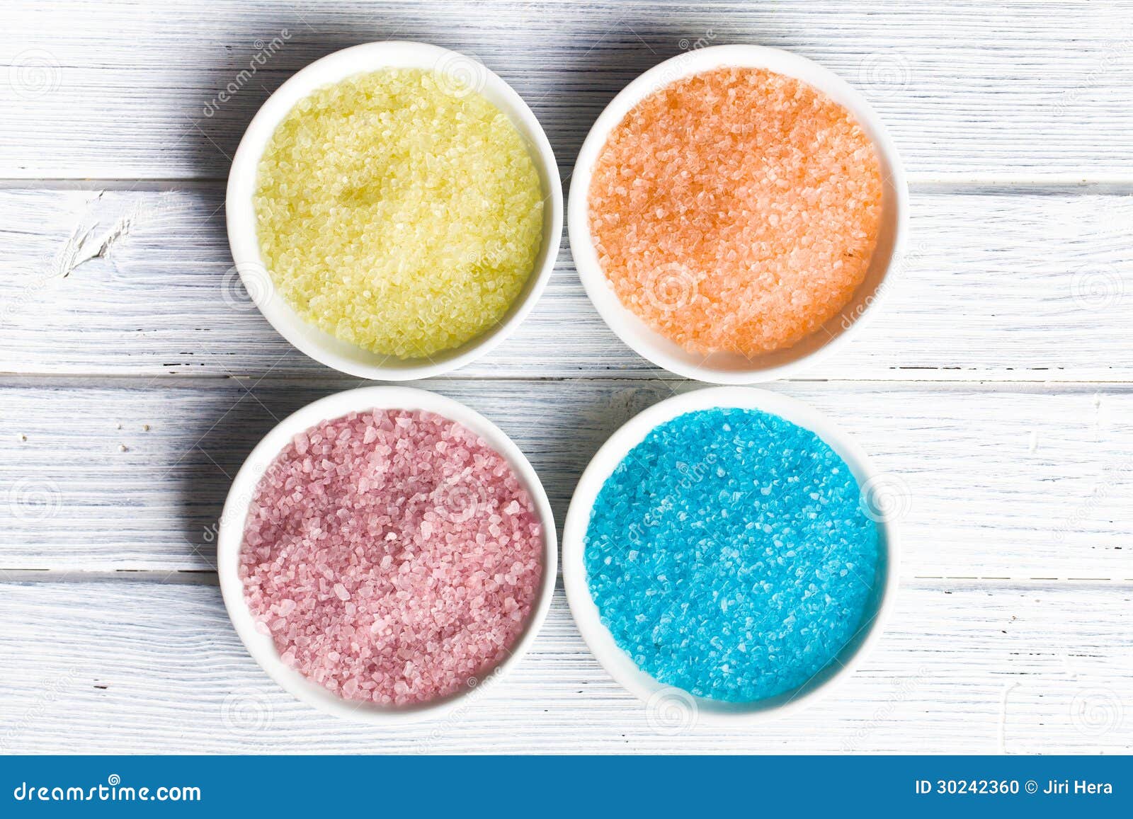 Different Colours of Bath Salt Stock Photo - Image of aromatic ...