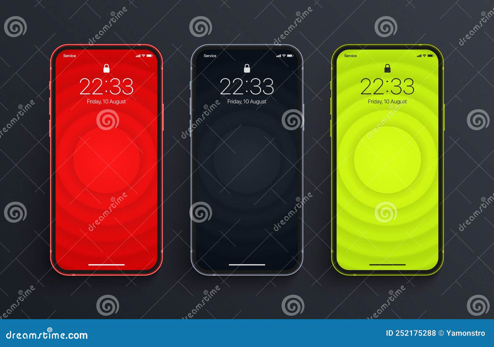 Different Colours 3D Smooth Blur Circles Screensaver Set on Smartphone ...