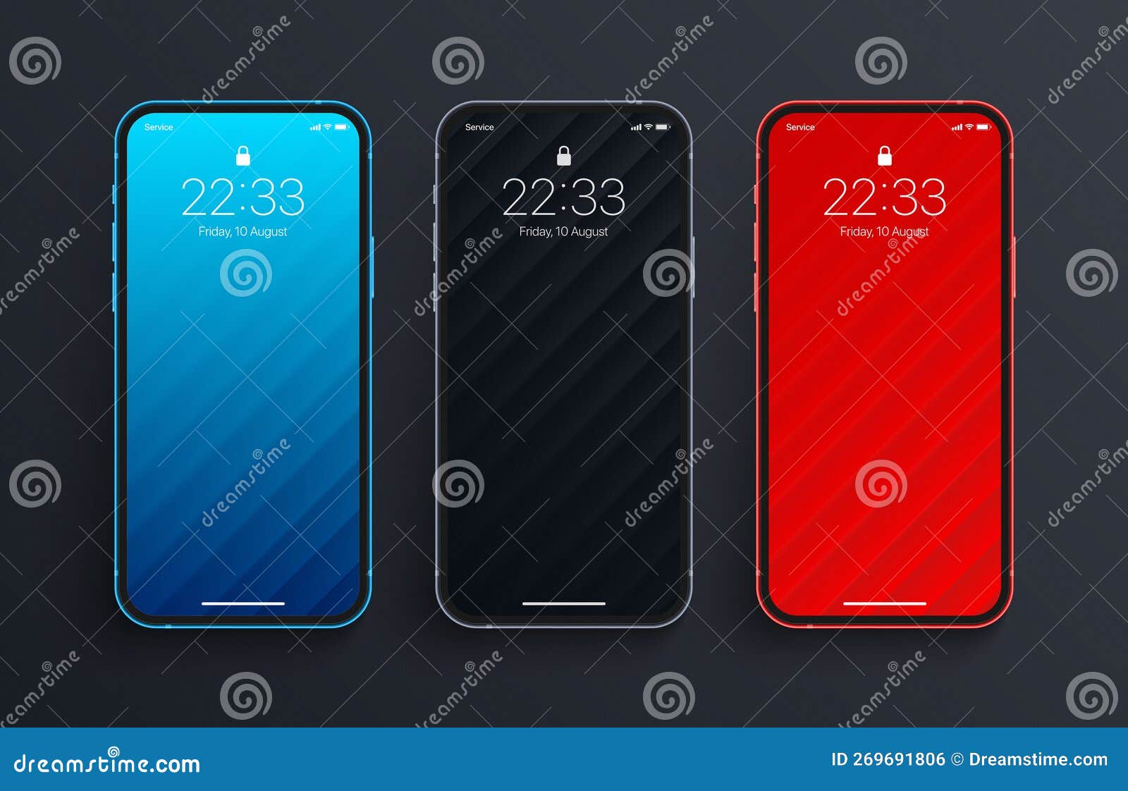 Different Colours 3D Smooth Blur Tilted Lines Wallpaper Set on ...