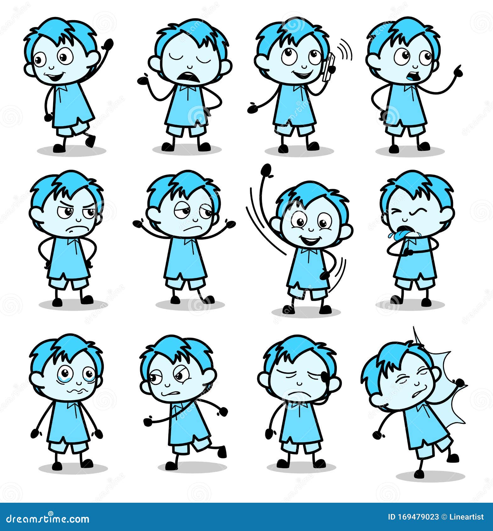 Different Comic Office Guy Characters - Set of Concepts Vector ...