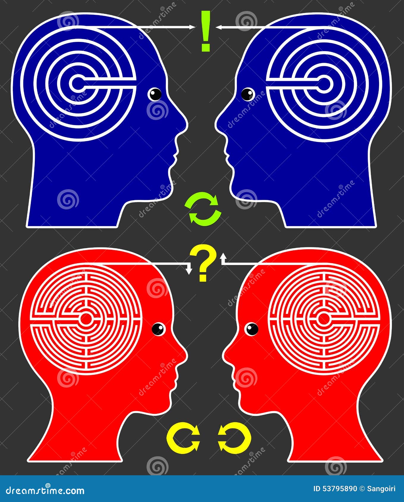 Different Communication Pattern Stock Illustration - Illustration of ...