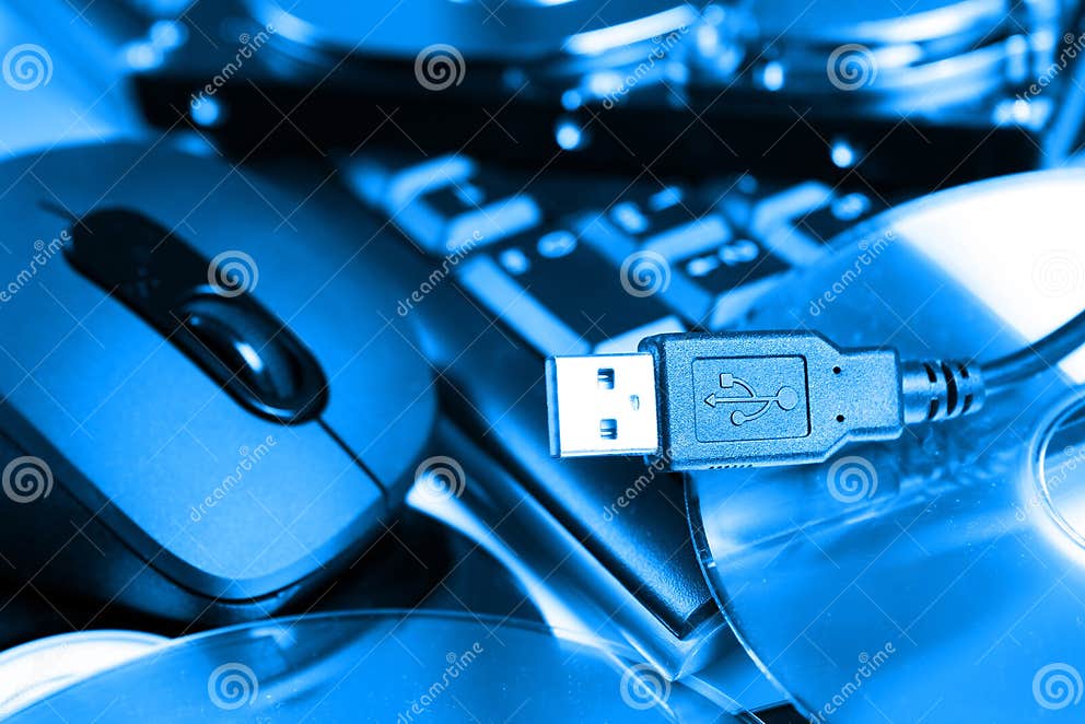 Different Computer Devices and Equipment Stock Photo - Image of modern ...