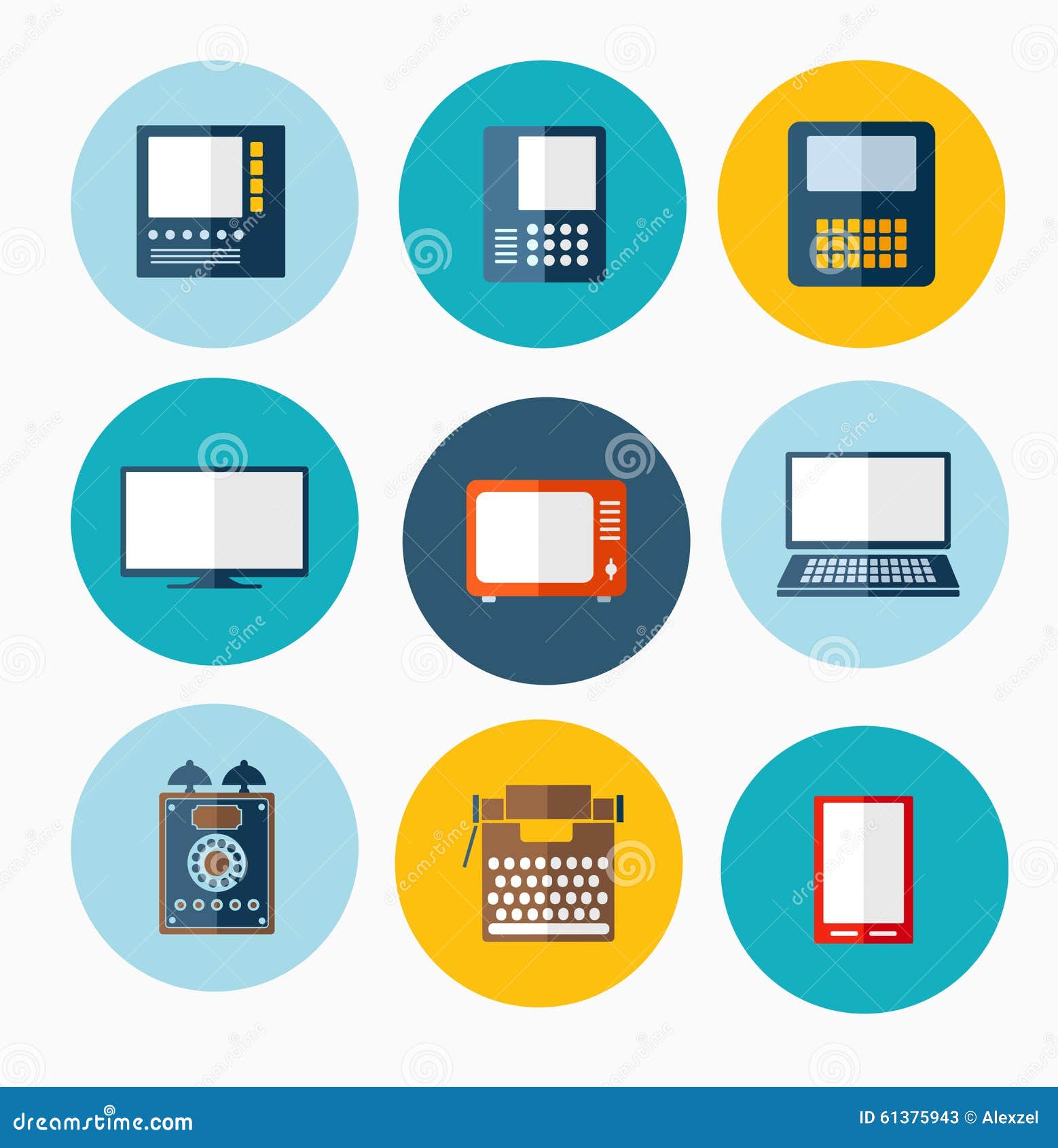 Different computers stock vector. Illustration of electronics - 61375943