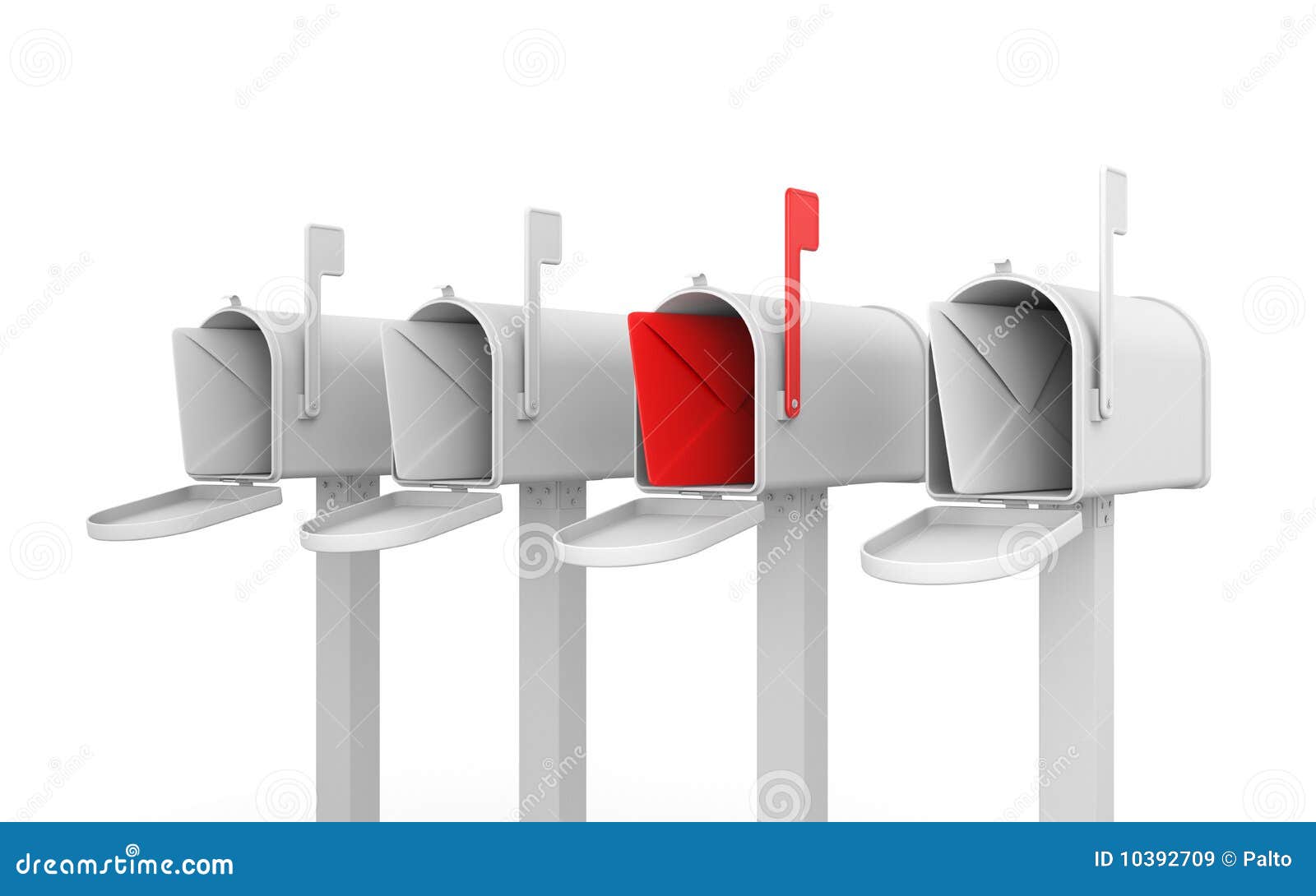 Different Concept. Mailbox with Envelope. Stock Illustration ...
