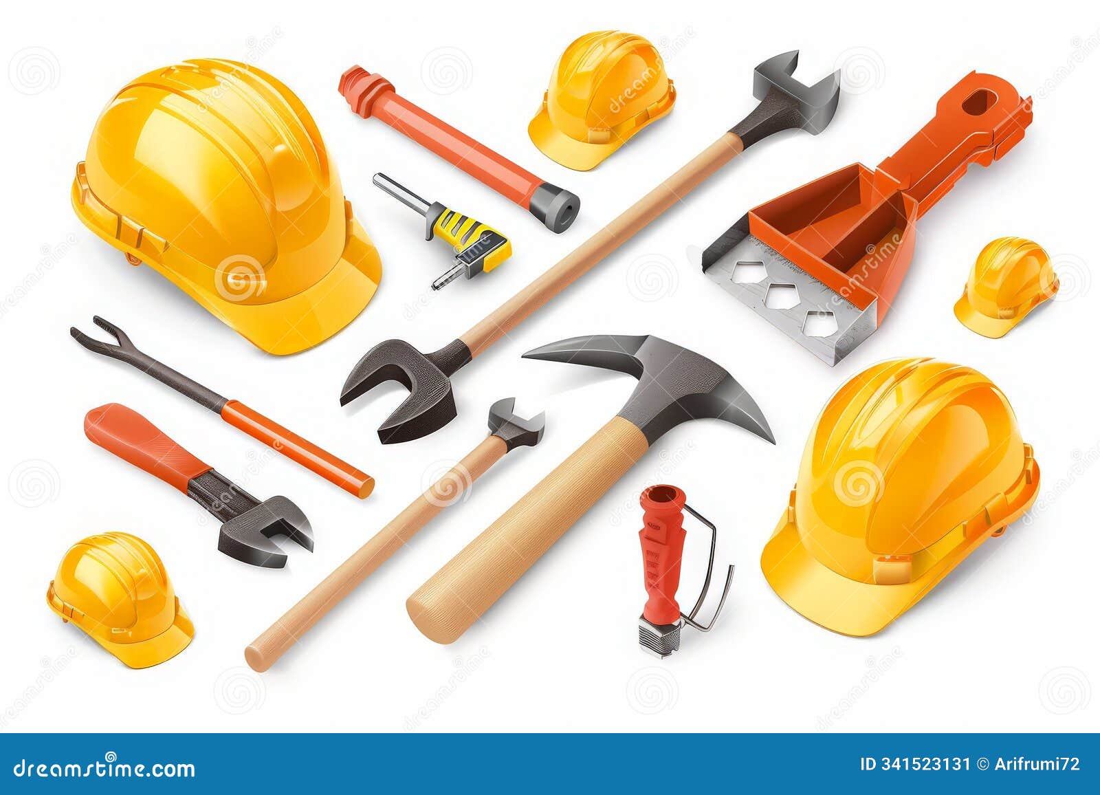 Different Construction Tools and Engineering Tools Illustration on ...