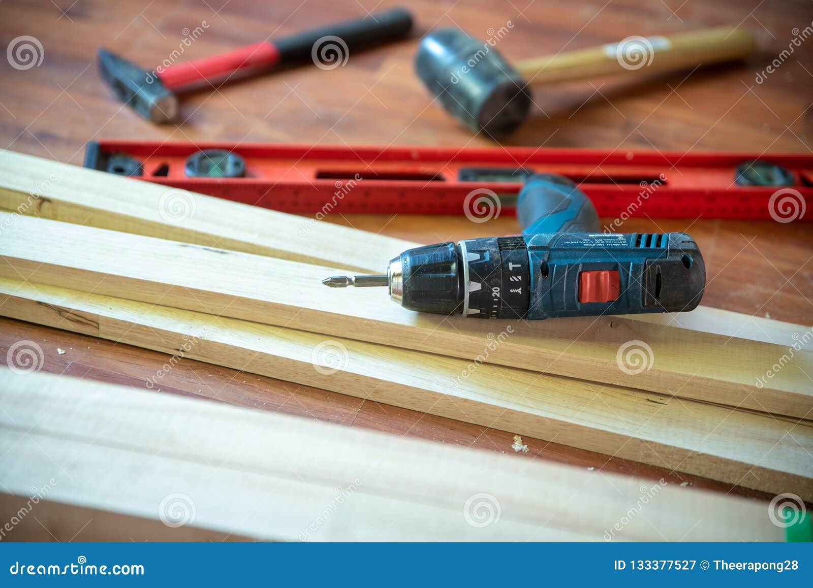 Different Construction Tools with Hand Tools for Home Renovation Stock ...