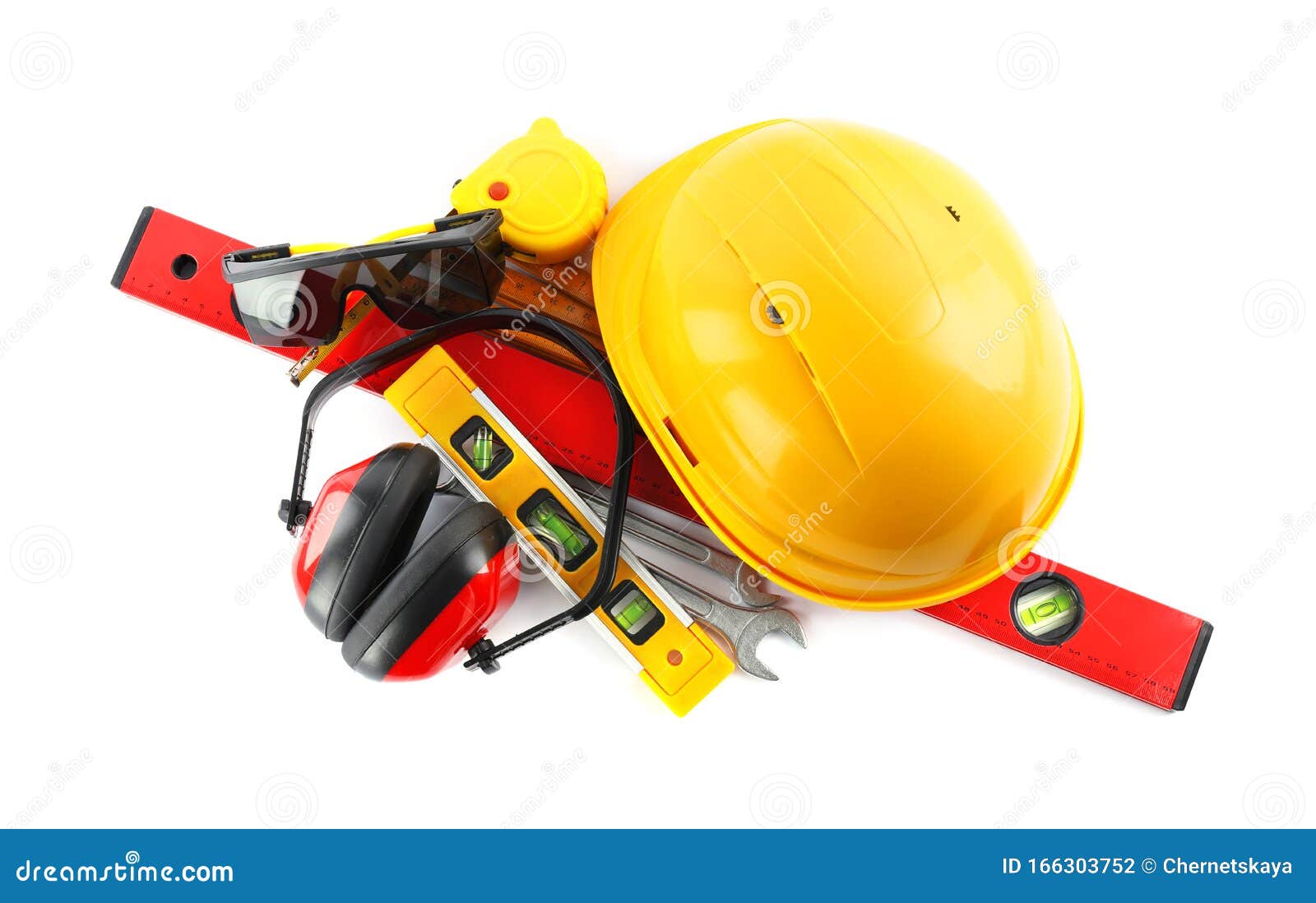 Different Construction Tools Isolated on White Stock Photo - Image of ...