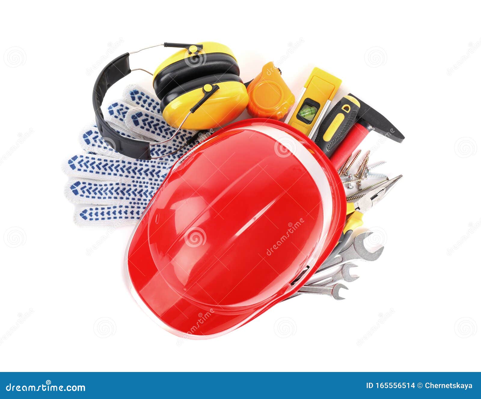 Different Construction Tools Isolated on White Stock Photo - Image of ...