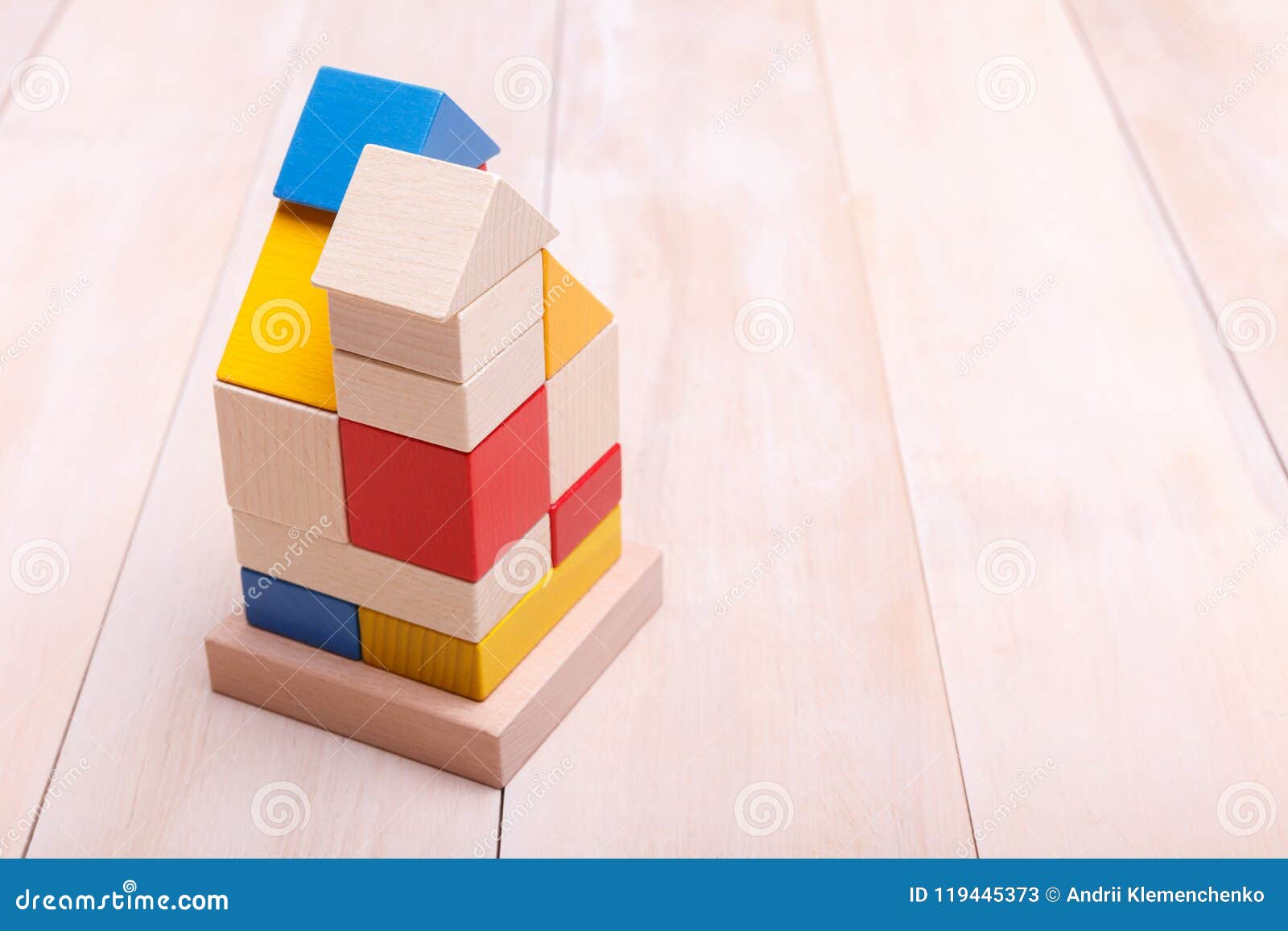 Different Constructions of Coloured Bricks Stock Image - Image of ...