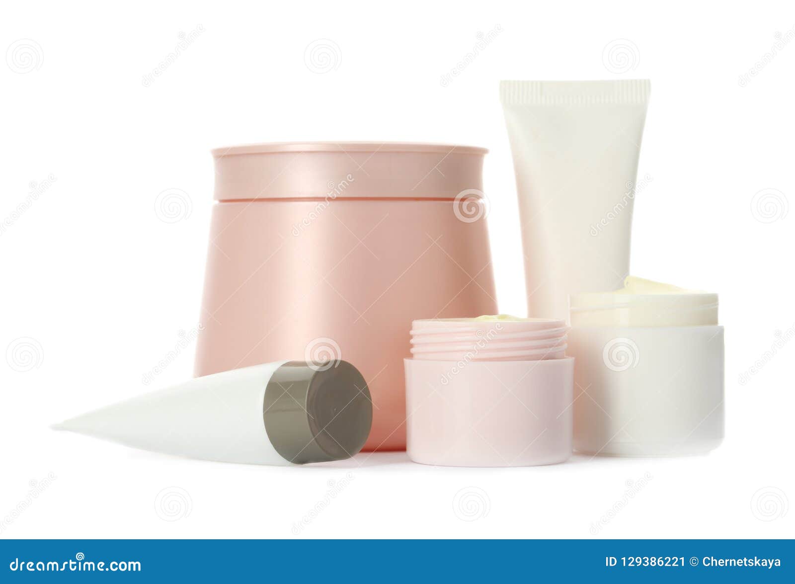 Different Containers with Hand Cream Stock Image - Image of design ...