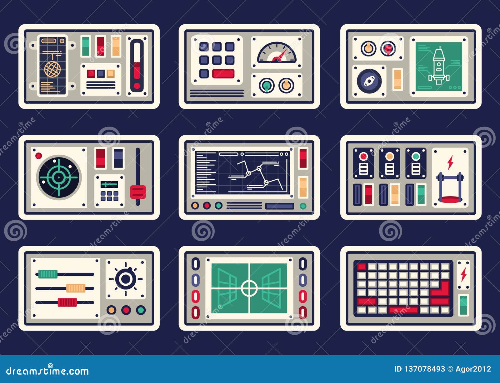Control Panel. Production Control Panel And Control Of Computer Devices ...