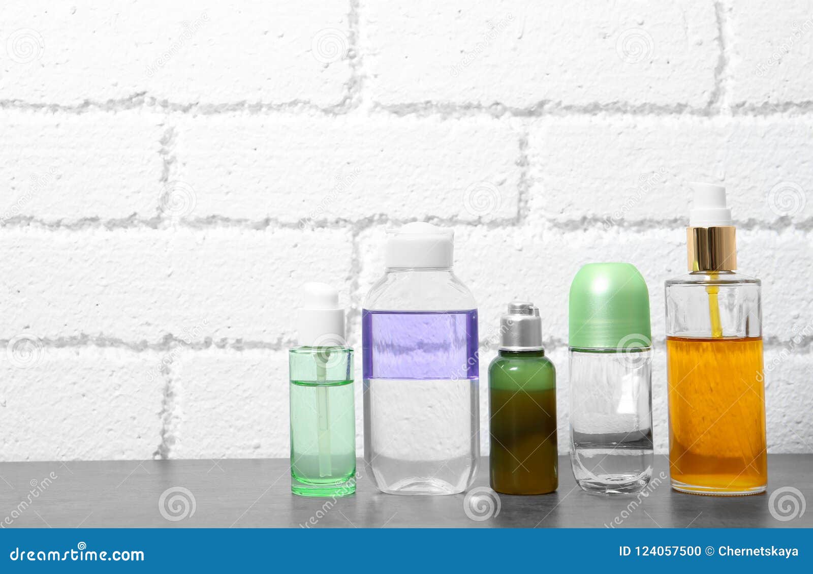 Different Cosmetic Products on Table Stock Photo - Image of female ...