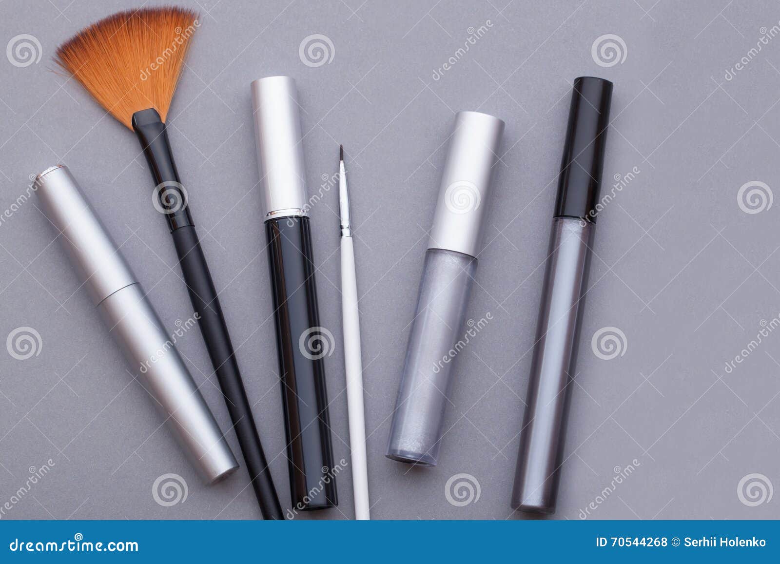 Different cosmetics. stock photo. Image of brush, blush - 70544268