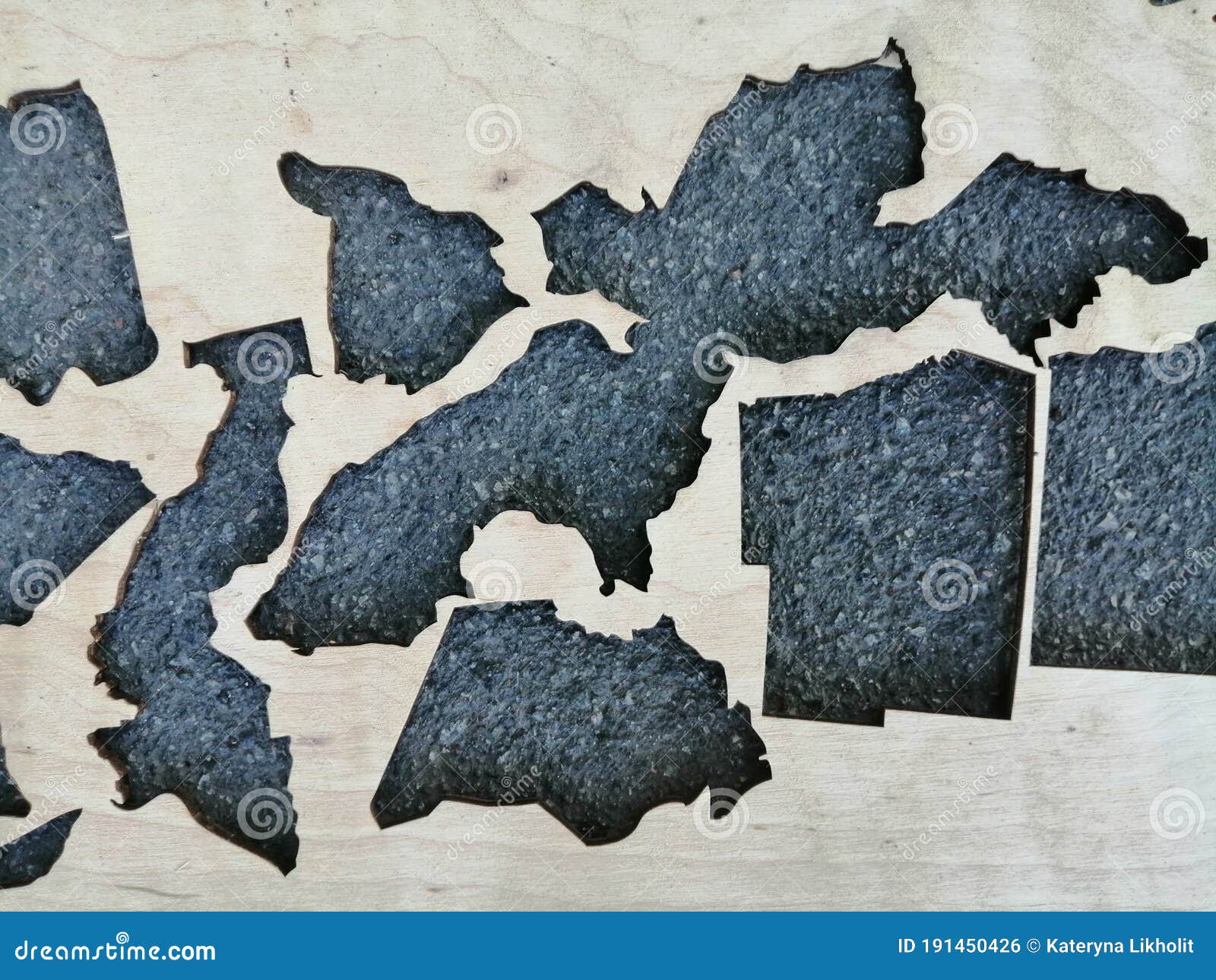 Different Countries and Continents Carved in Wood Stock Photo - Image ...