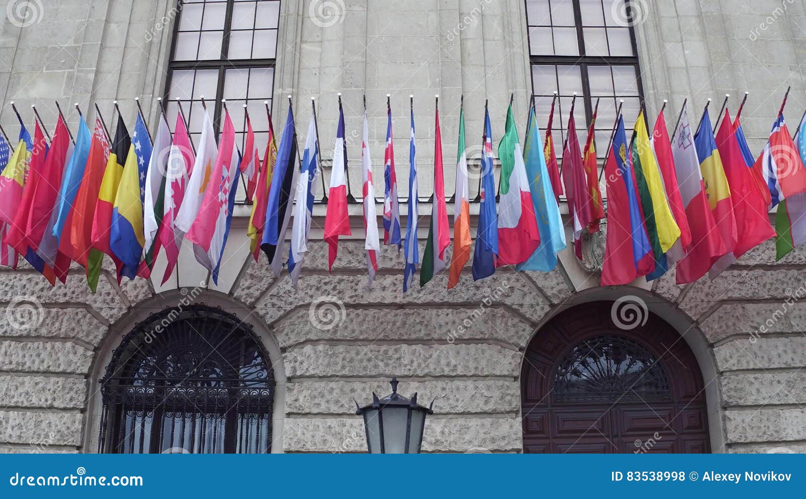 Different Countries Flags in Vienna Stock Photo - Image of austrian ...