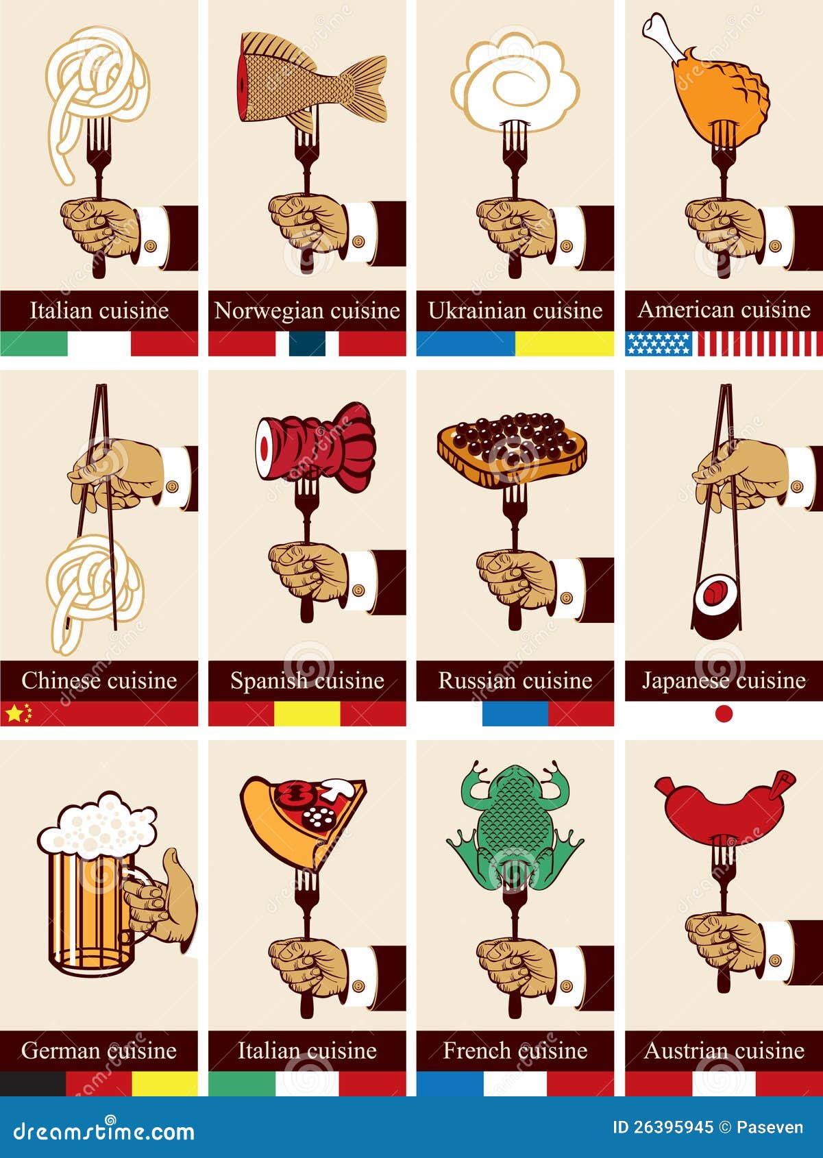 Set Of Kitchens Different Interior On White Background. Vector ...