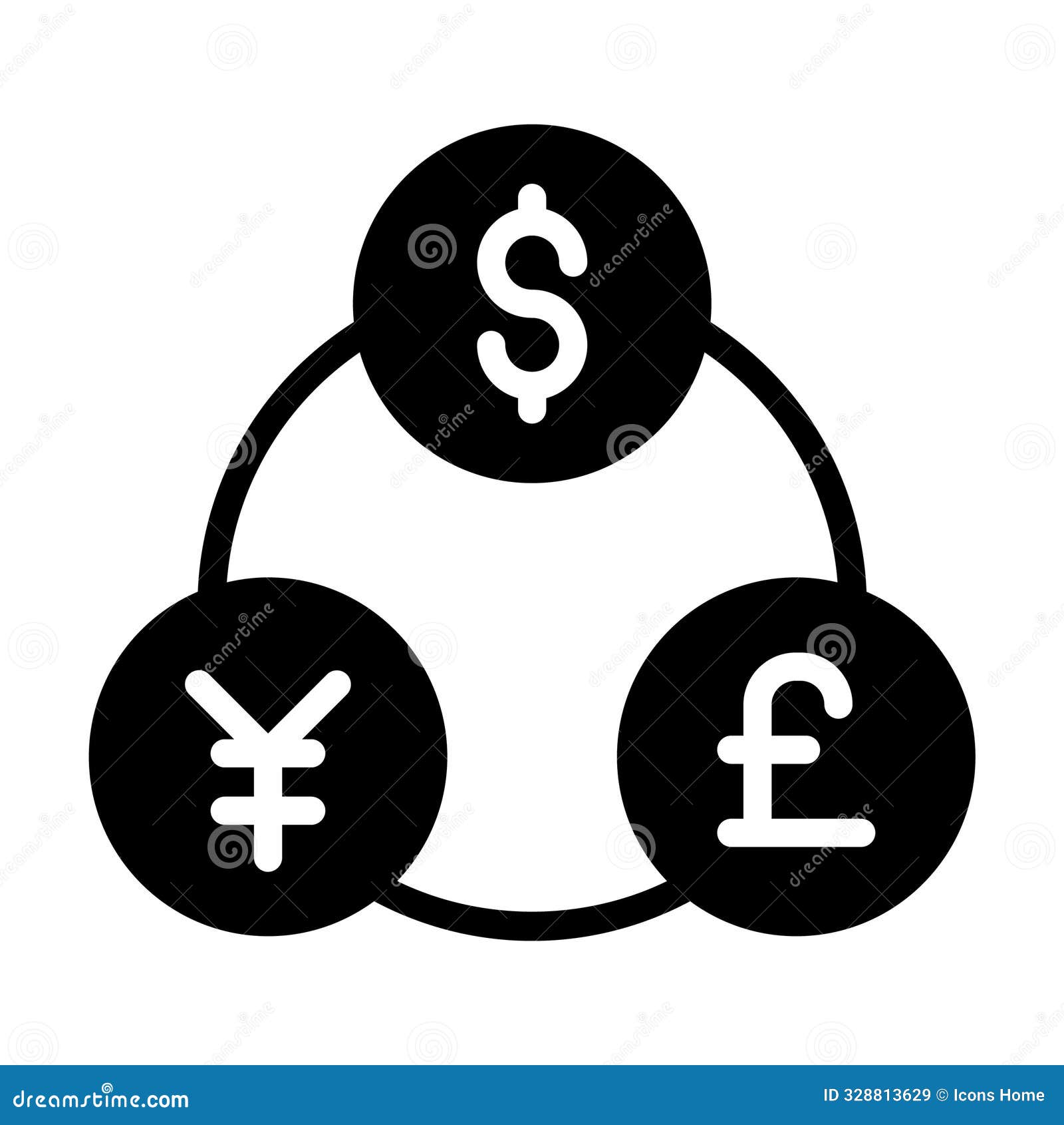 Different Countries Money in a Circle Represents Money Exchange Icon ...