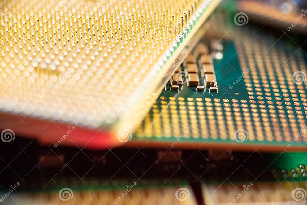 Different CPU Connections on Two CPUs Stock Image - Image of processor ...