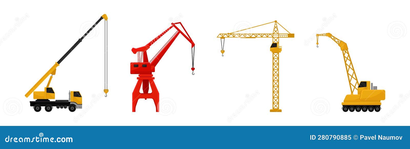 Different Crane As Construction Machine with Hoist Rope for Lifting ...