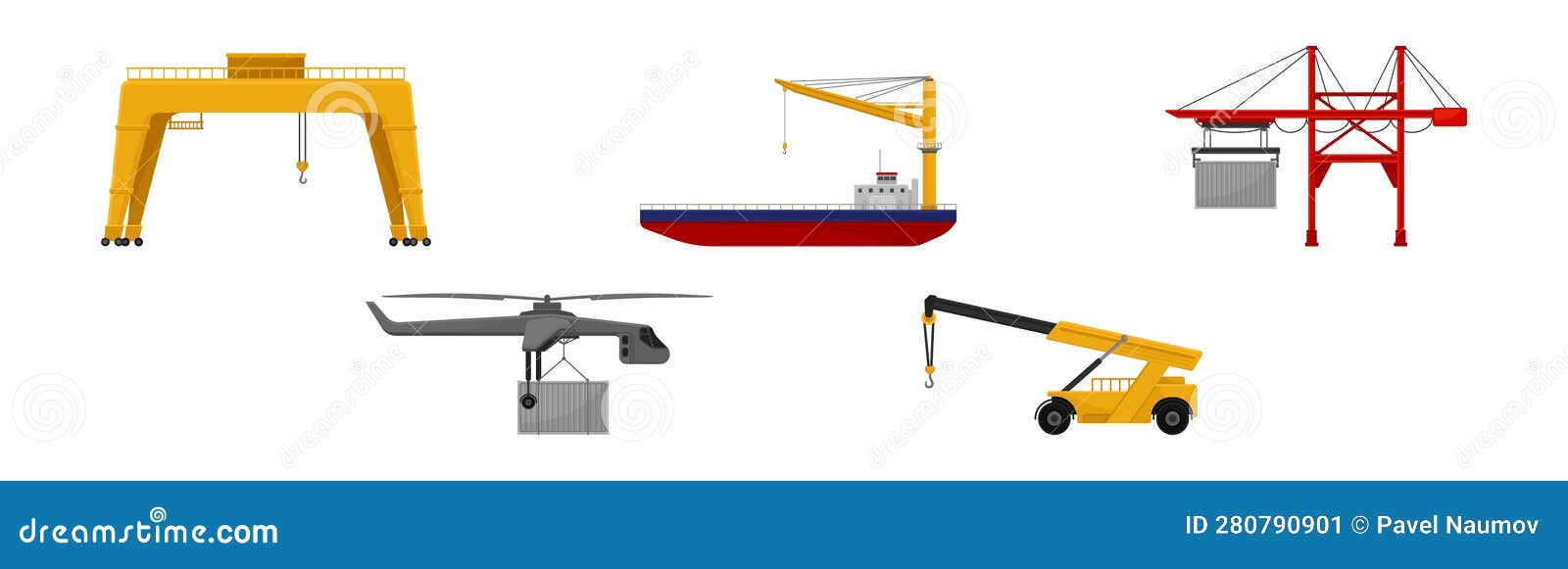 Different Crane As Construction Machine with Hoist Rope for Lifting ...